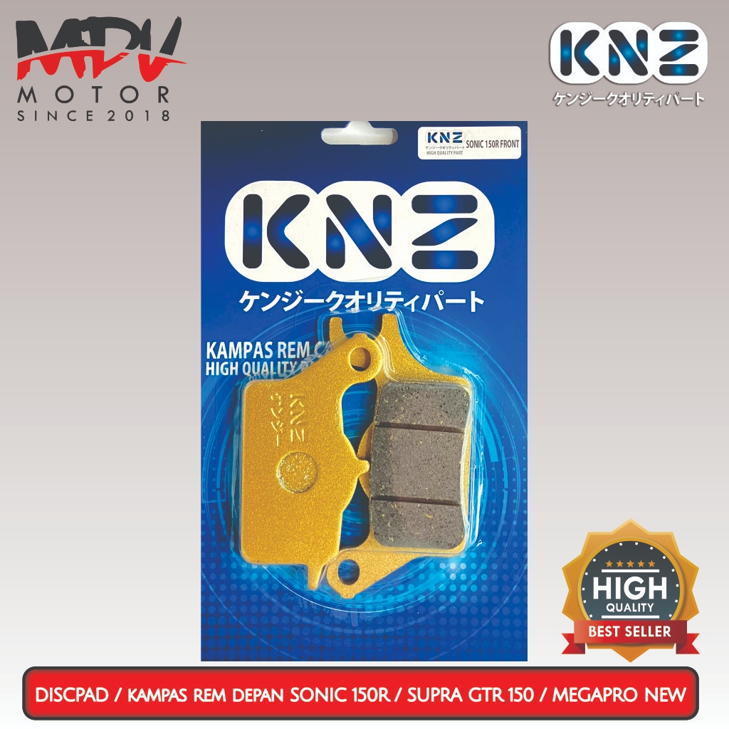 Discpad Front Brake Pads SONIC 150 R/SUPRA GTR 150/NEW Mega (KNZ ...
