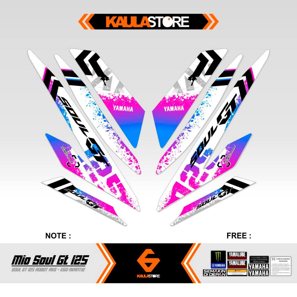 Striping MIO SOUL GT 125 ROBOT MOTIF 28 / STICKER SOUL GT 125 AKS ...