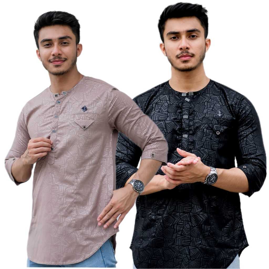 Men's Kurta Koko shirt kemko haibah gamis muslim men's robe men's kurta ...