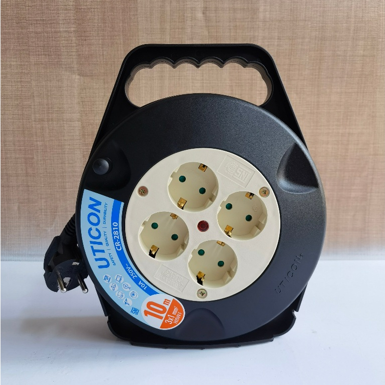 Uticon Cable Roll Cable 3x1 4 Grounded Holes 10M (CR-2810) | Shopee ...