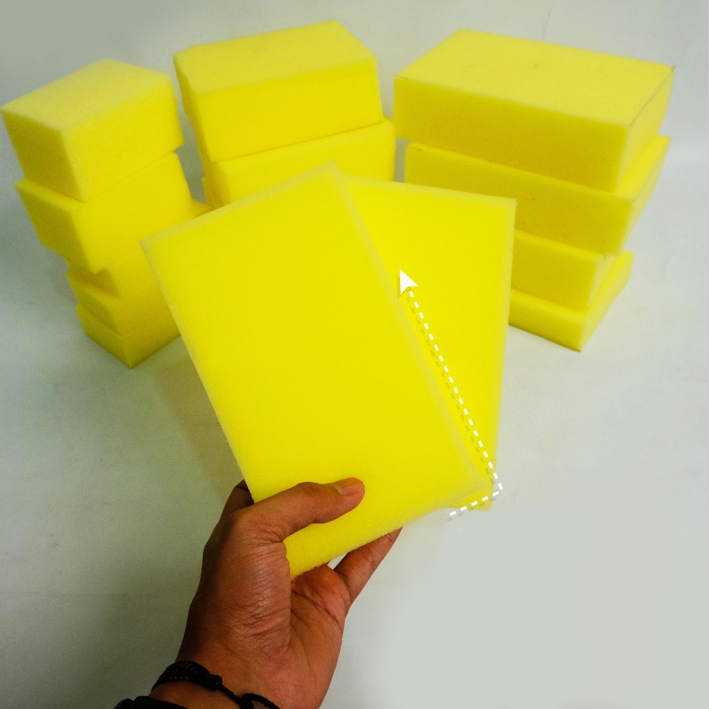 Multi-purpose Dish Washing Sponge Foam Motorcycle Carwash Sponge Yellow ...