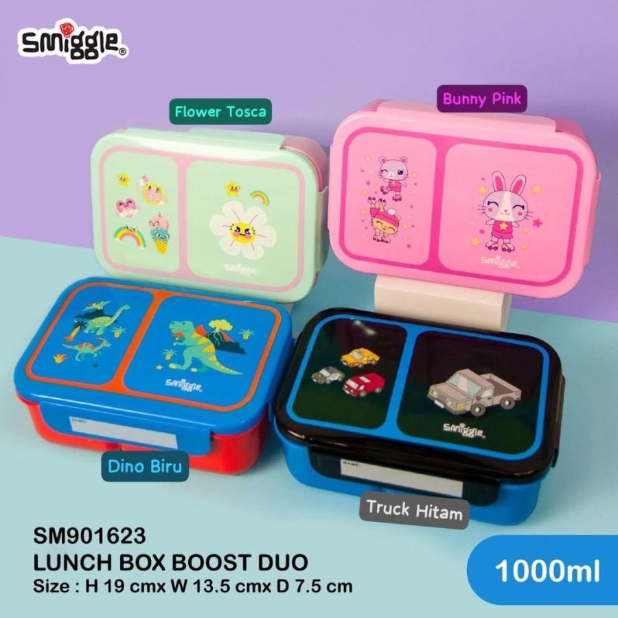 Smiggle LUNCH BOX 2 Partitions 1000 ML | Shopee Malaysia