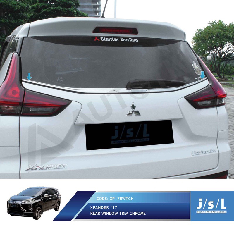 Xpander LIST CAR DOOR REAR GLASS LUGGAGE REAR WINDOW TRIM COVER CHROME ...