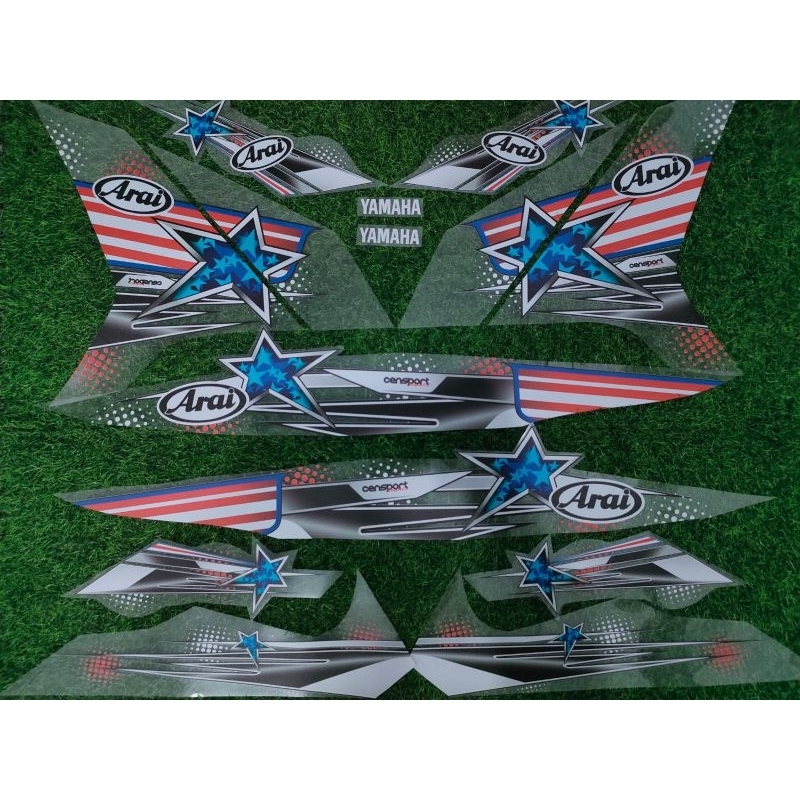 Striping TRANSPARENT STICKER MX KING 150 ARAI MOTIF | Shopee Malaysia