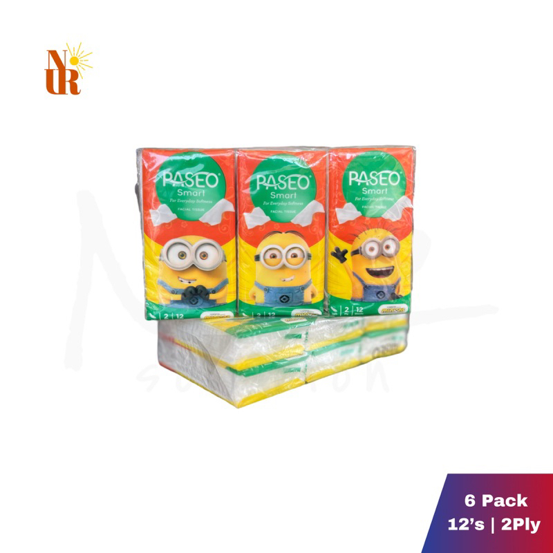 Paseo Smart Facial Hanky Standard Non Perfumed 6 Packs 12's | Shopee ...