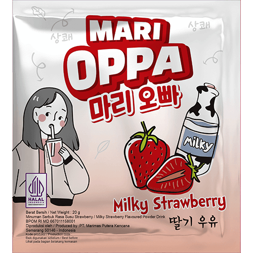 Mari OPPA. Korean Milk Drink 1 Pack Of 10 Sachets Of STRAWBERRY ...