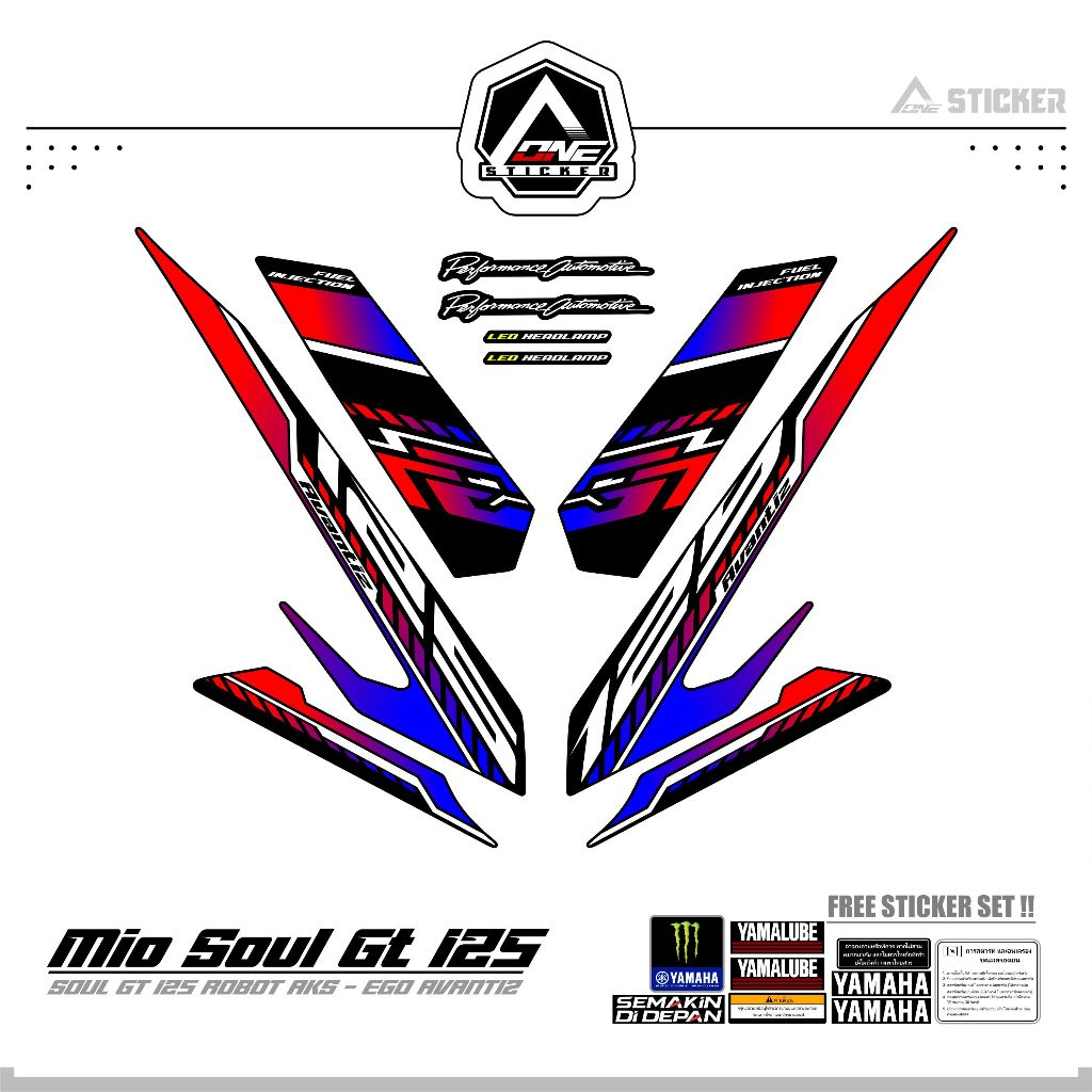 Striping SOUL GT EDITION 2018 / 5 /EGO AVANTIZ / BLUECORE / ROBOT/ MIO ...