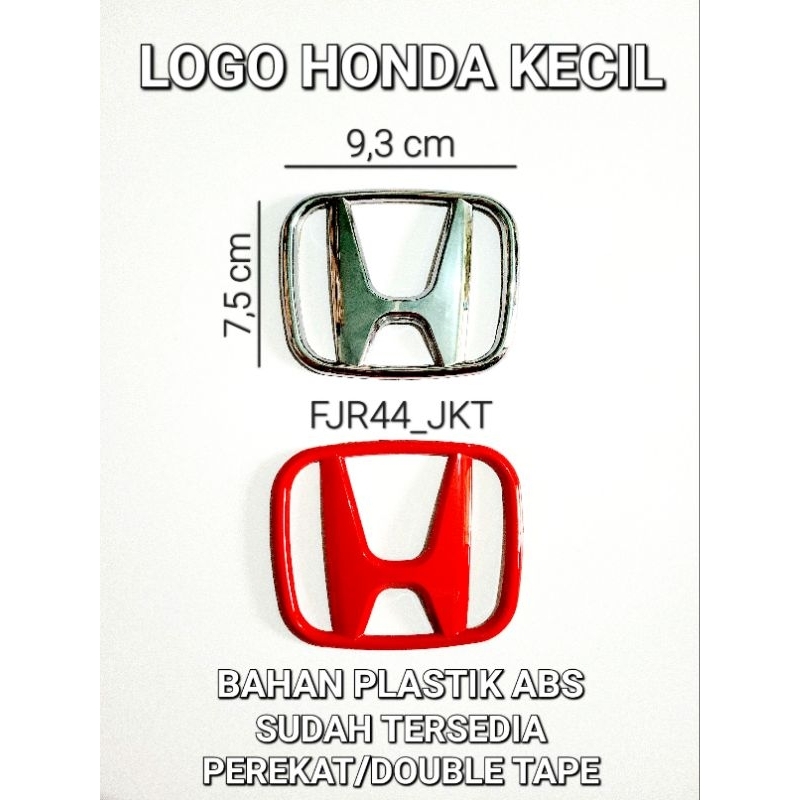 MERAH Red chrome Honda brio car logo emblem / small Honda brio logo ...