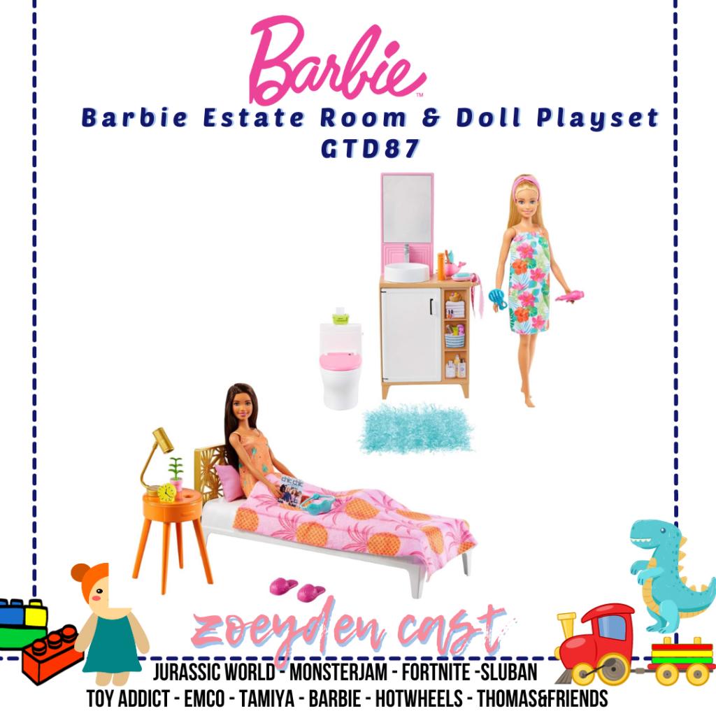 Barbie Estate Room & Doll Playset GTD87 | Shopee Malaysia