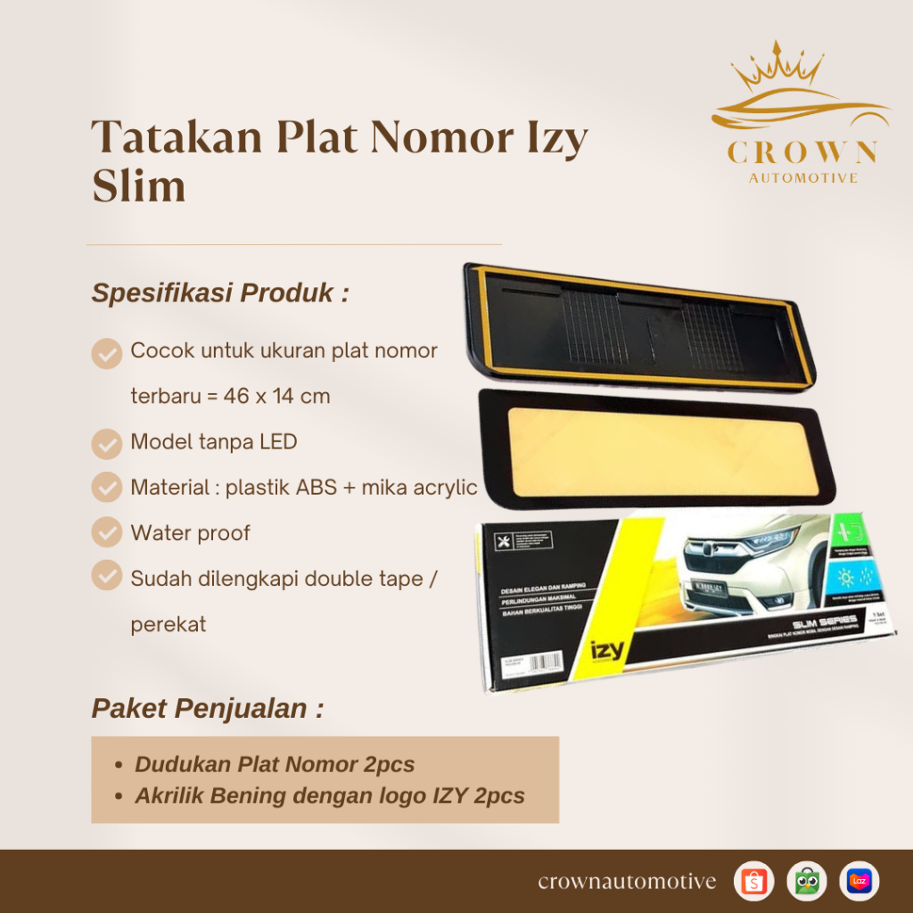 Mika Izy Slim Number Plate Holder / Izy Slim Car Number Plate Holder ...