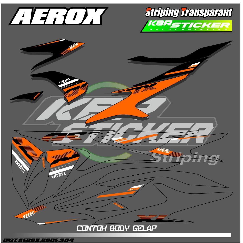 Aerox YAMAHA AEROX Motorcycle STRIPING Sticker AEROX Sticker LIST Chart ...