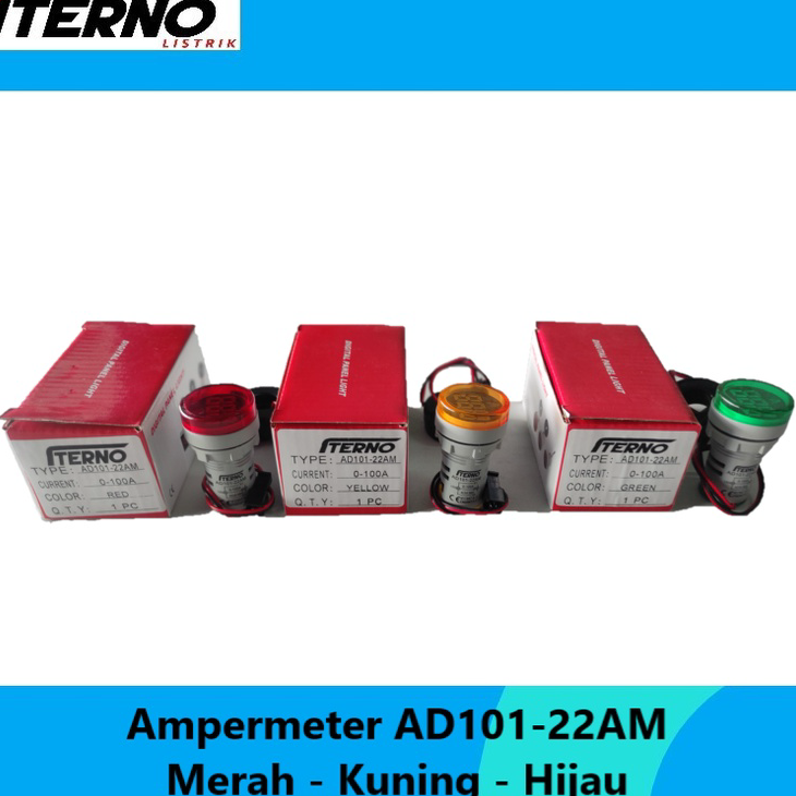 Wk Pilot Lamp LED Amperemeter 22mm 0-100A AD101-22AM Iterno | Shopee ...