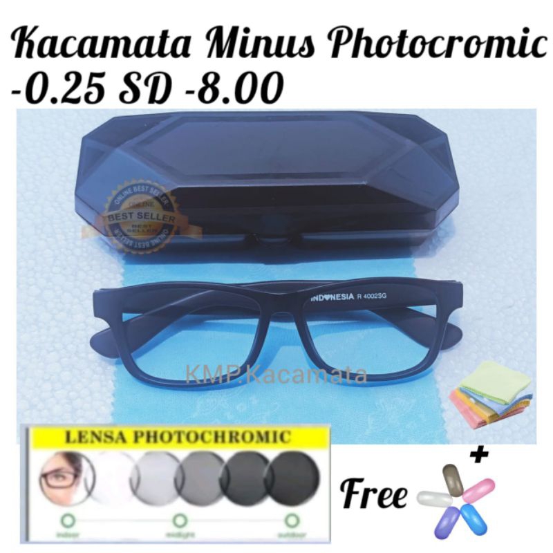 Minus Photochromic Glasses 025 Sd 800 High Minus Thin Lens Glasses For Men And Women Shopee