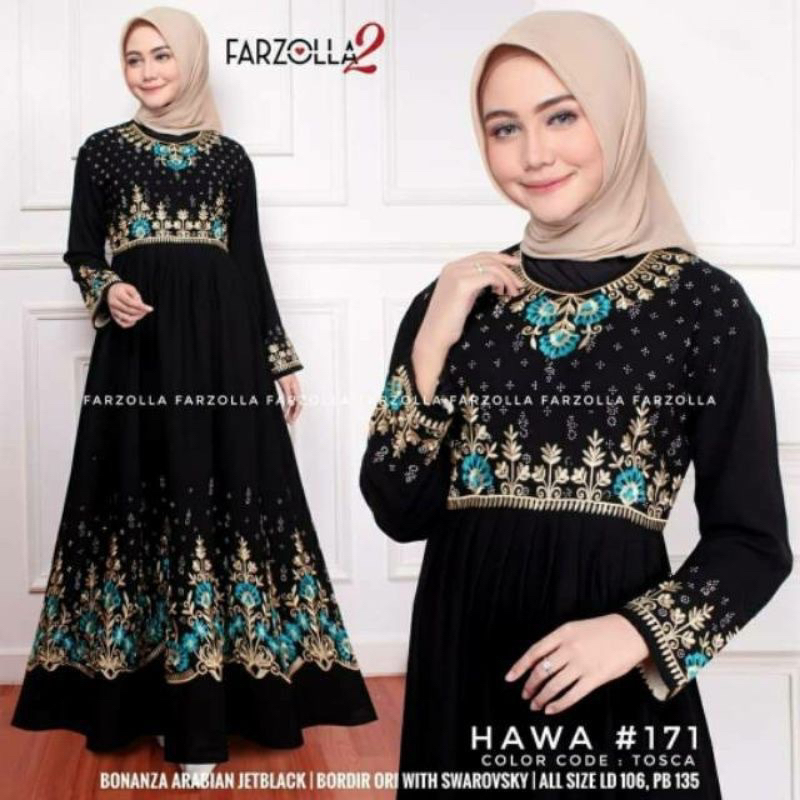 HITAM Shopee Abaya Saudi Arabia Dayza Black Adult Embroidery Eve 171 ...