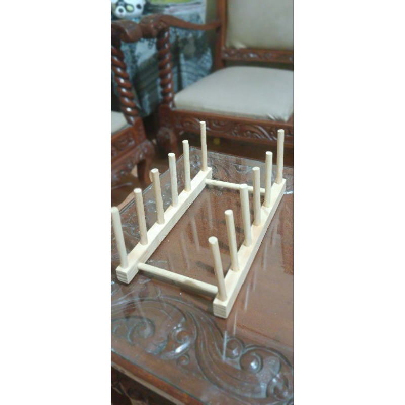 KAYU Wooden plate rack/ plate rack/ wooden rack | Shopee Malaysia