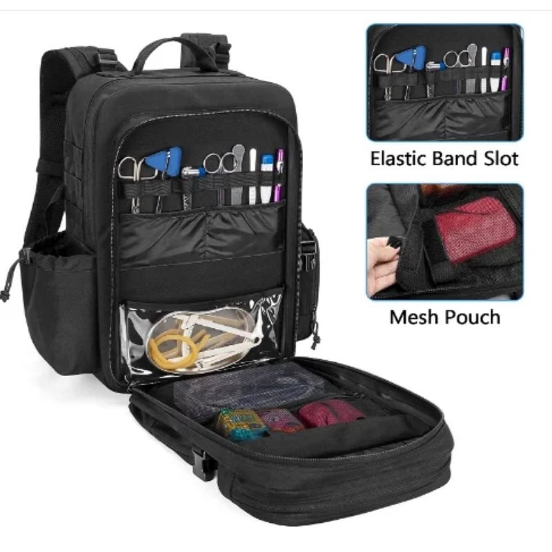 HITAM Black large capacity medical equipment bag - field first aid kit ...