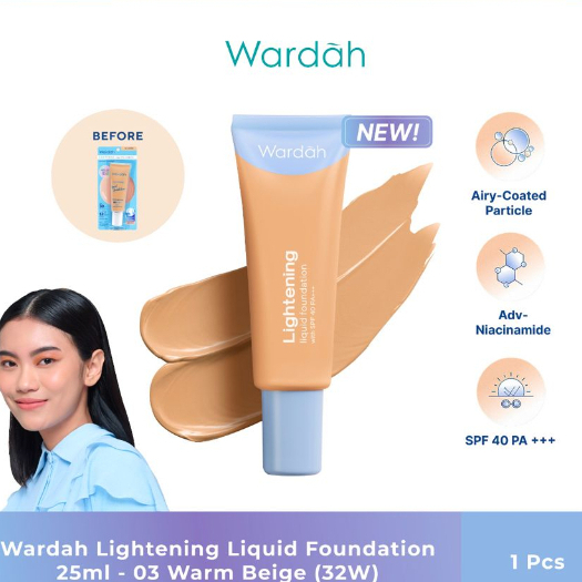 Wardah lightening liquid foundation 6ml (sachet) | Shopee Malaysia