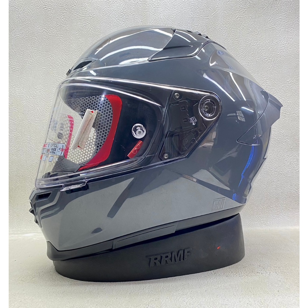 Kyt NEW STRIKER Gray GLOSSY FULL FACE SINGLE VISOR - Helmet KYT STRIKER ...