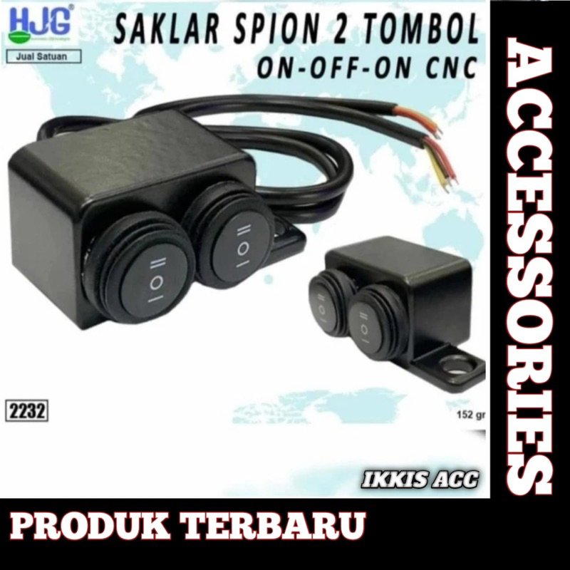 TOMBOL Switch D2 LASER ON OFF ON 3-point DOUBLE Button Aluminum CNC ...