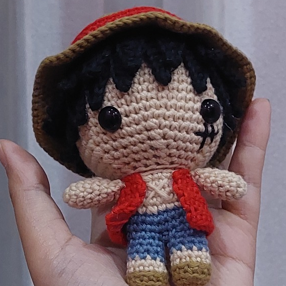 Luffy (One Piece) | Inspired Amigurumi Doll - Crochet | Shopee Malaysia