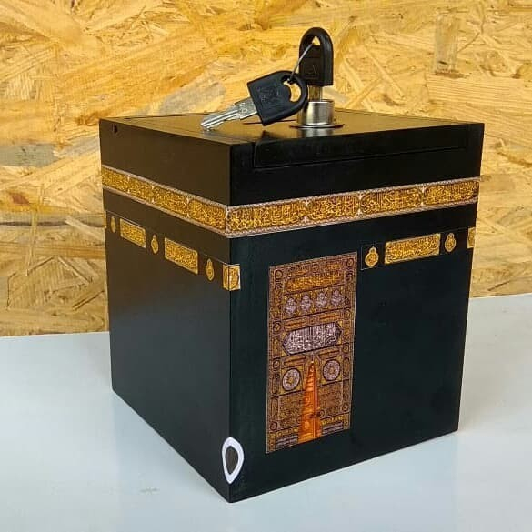 KAYU Kaaba Piggy Bank Large Padlock Key Kaaba Savings Kaaba Jumbo ...