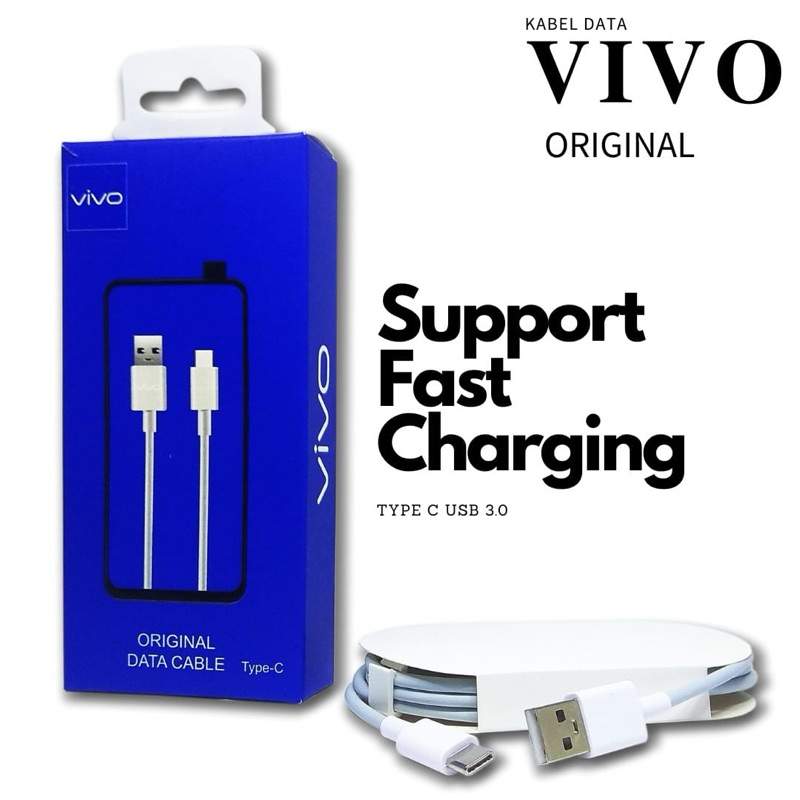100% Original Vivo Data Cable 2A Fast Charging Micro USB And Type c ...