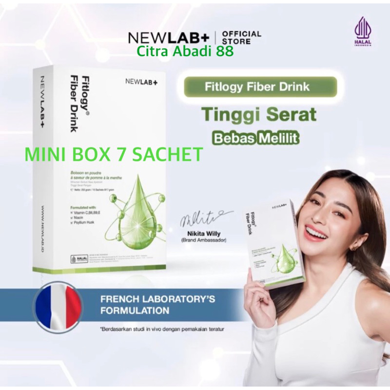Newlab+ Fitlogy fiber drink Mini 7 sachet APPLE MINT Mini Box fiber ...