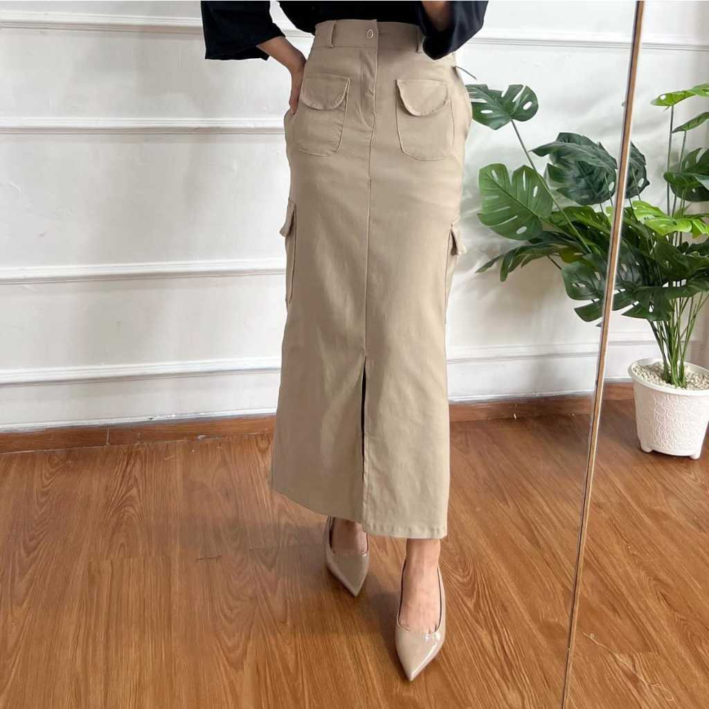 Pamela Basic Cargo Span Drill Skirt | Shopee Malaysia