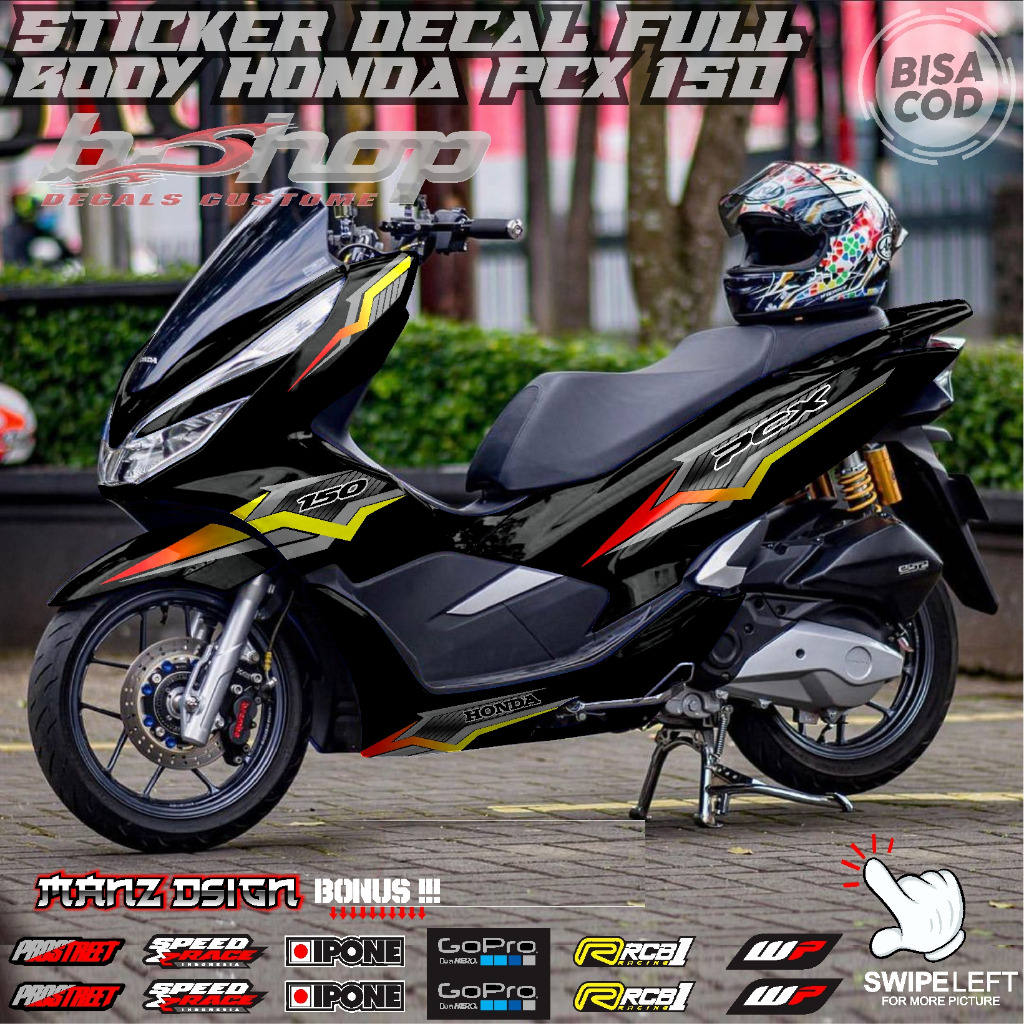 Sticker Decal Full Body Honda Pcx150 isa Also For Pcx160 Graphic motif ...