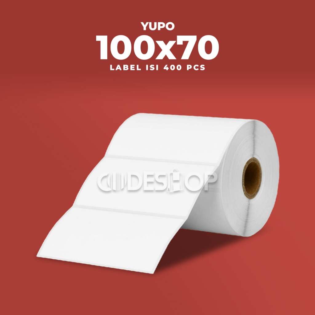 Yupo Sticker Label 100x70mm 100x70 Barcode Sticker 100 x 70 mm 1 Line ...