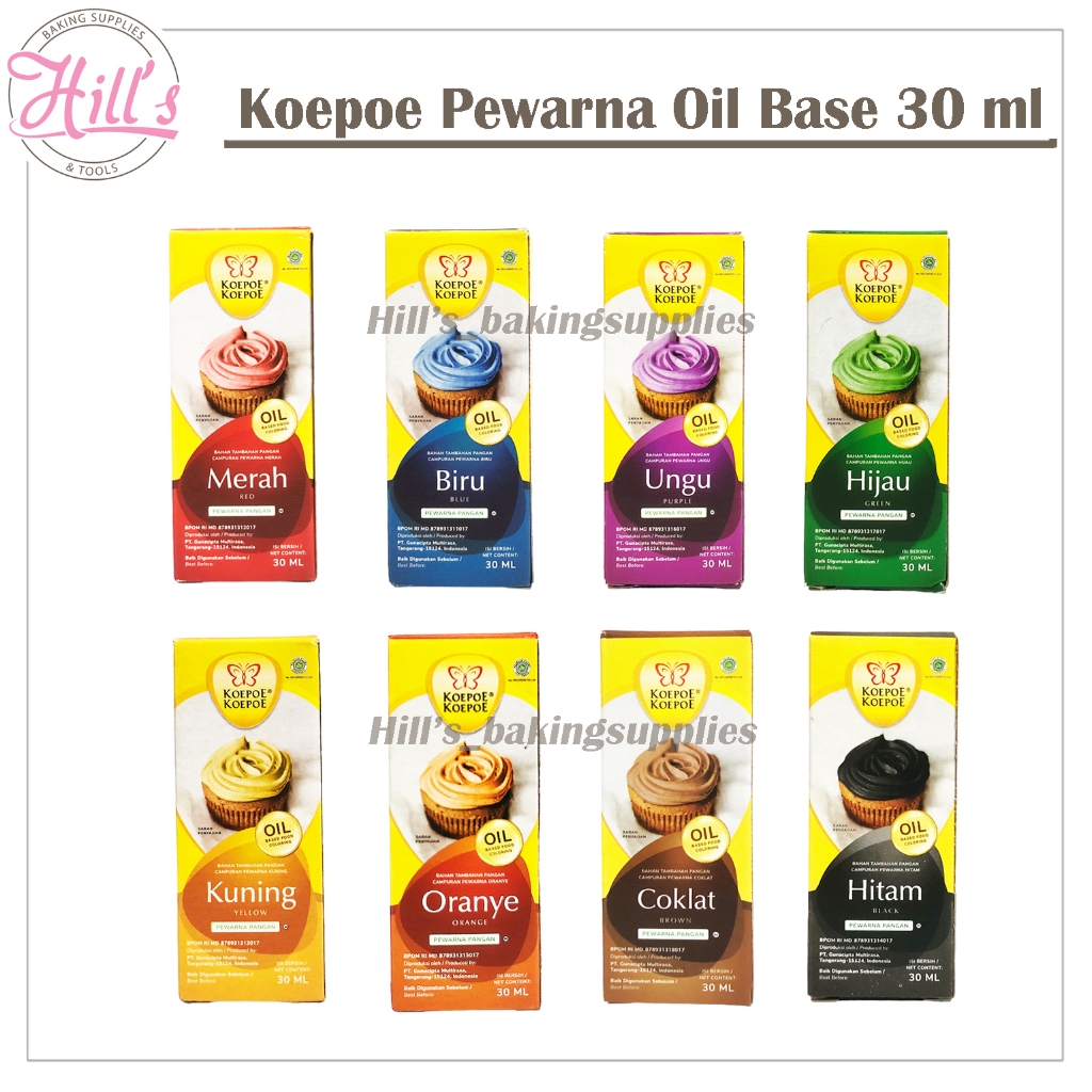 COLOR KOEPOE OIL BASE 30 ml / BUTTERFLY FOOD COLOR HALAL LIQUID 30ml | Shopee Malaysia