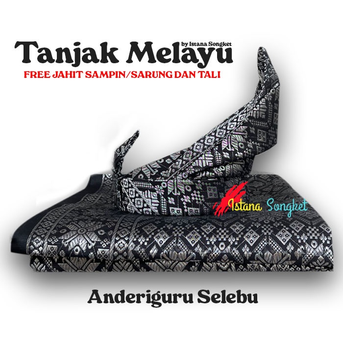 Tanjak Melayu Weaving Songket Tengkolok Kain Sampin / Side Meter Sarong ...
