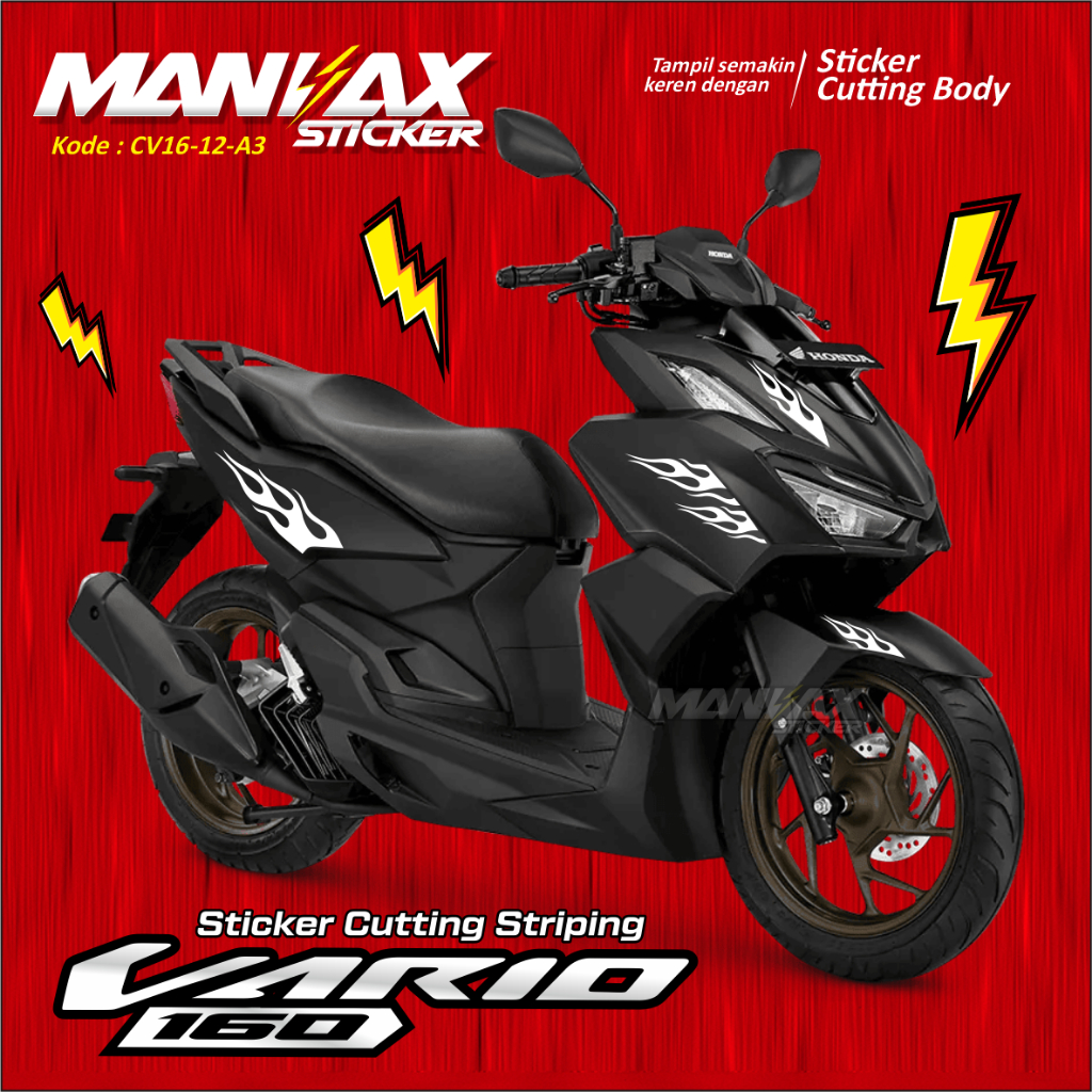 Cv16 CUTTING STICKER STRIPING VARIO NEW 160 API STRIPING Variation ...