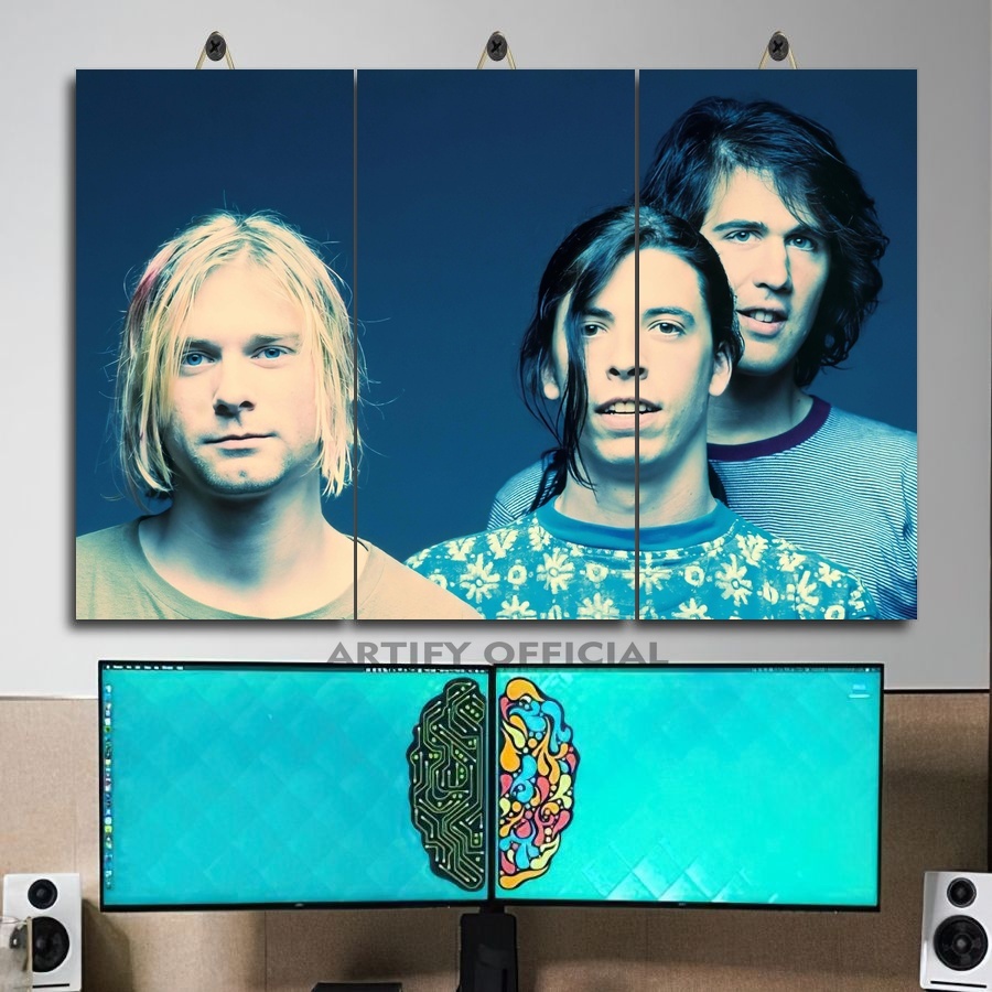 Nirvana Band Poster Wall Display 45X30 Multipanel | Nirvana Band ...