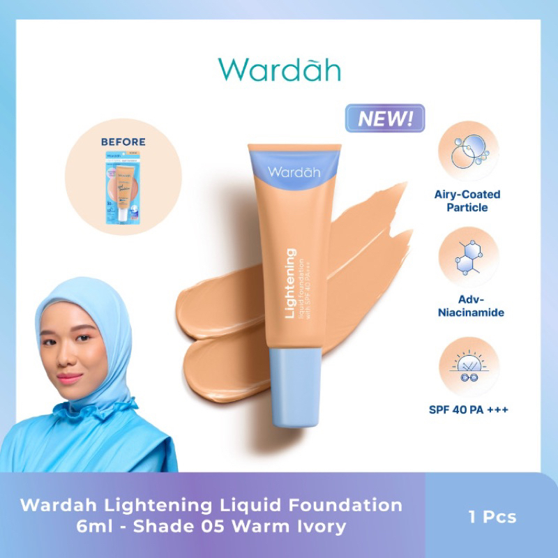 (New Packaging) WARDAH LIGHTENING LIQUID FOUNDATION 6ML | Shopee Malaysia