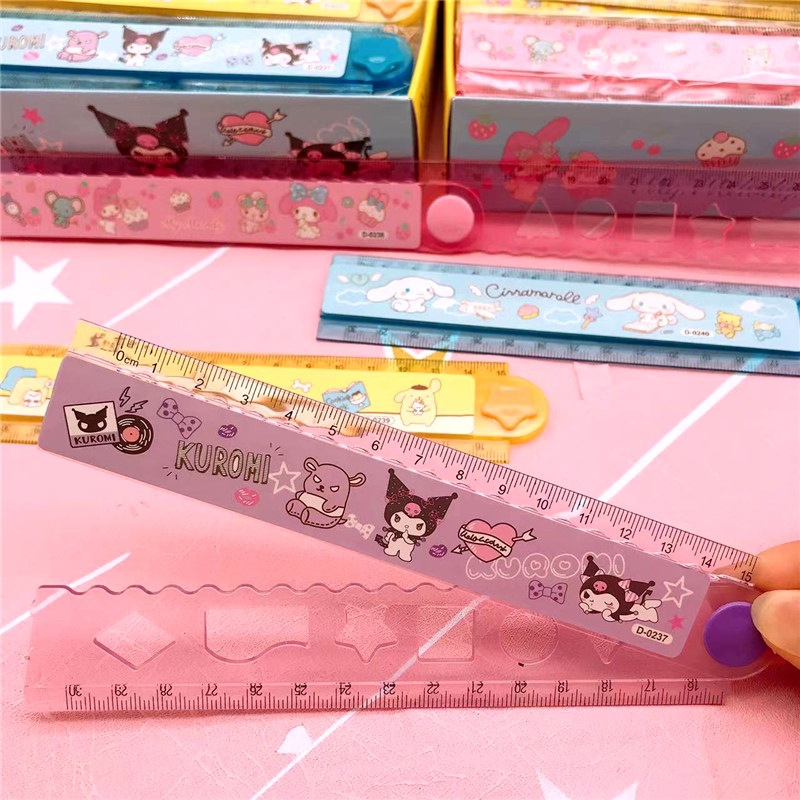 Sanrio Kuromi 30cm Folding Ruler | Ruler Fold Cute Korean | Shopee Malaysia