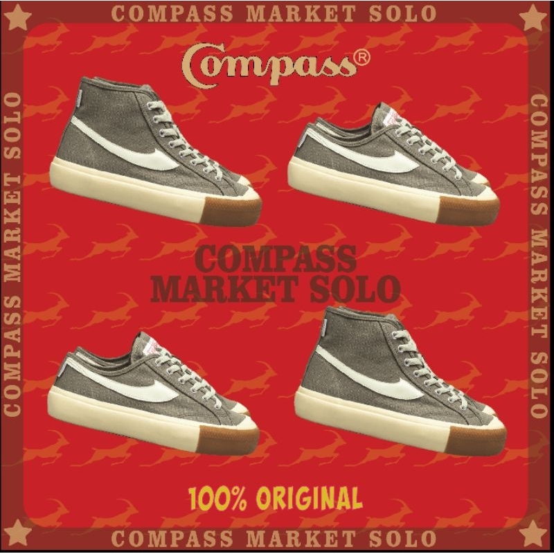 [ORIGINAL] Compass Gazelle Sage Gum Low & High Shoes 35-45 || Compass ...