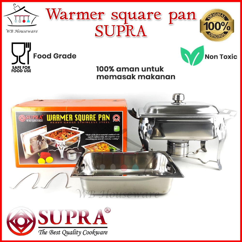 Supra stainless warmer square pan/Buffet Serving pan food warmer/Frying ...