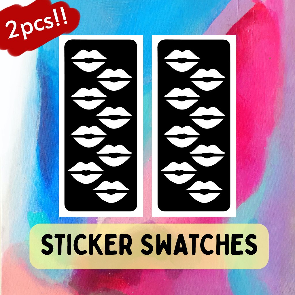Swatches Makeup Lipstick Eye Shadow Foundation Sticker - Star Lip Brush ...