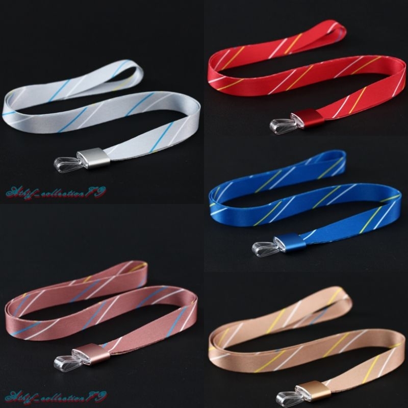 GANTUNGAN Striped Motif Aluminum Id Card Strap Acrylic Id Card Lanyard ...