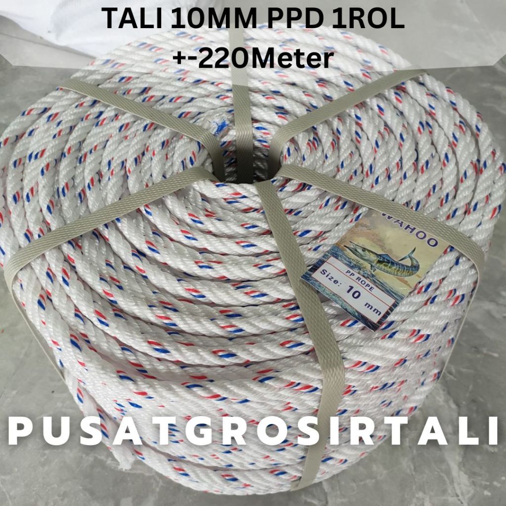 Plastic Mining Rope 10MM PPD 1roll (+-220METER) | Shopee Malaysia