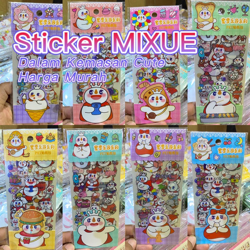 Pom Sticker Mixue Import Sticker Mixue Contains 4 Sheets Of Viral ...
