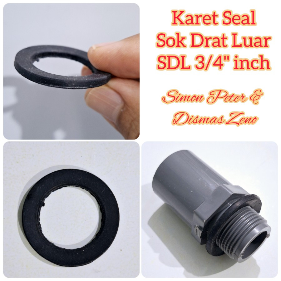 Rubber Seal Flat Sok Drat Outer SDL 3/4" inch Rubber Seal Flat O-Ring For Composter Koi Pond ...