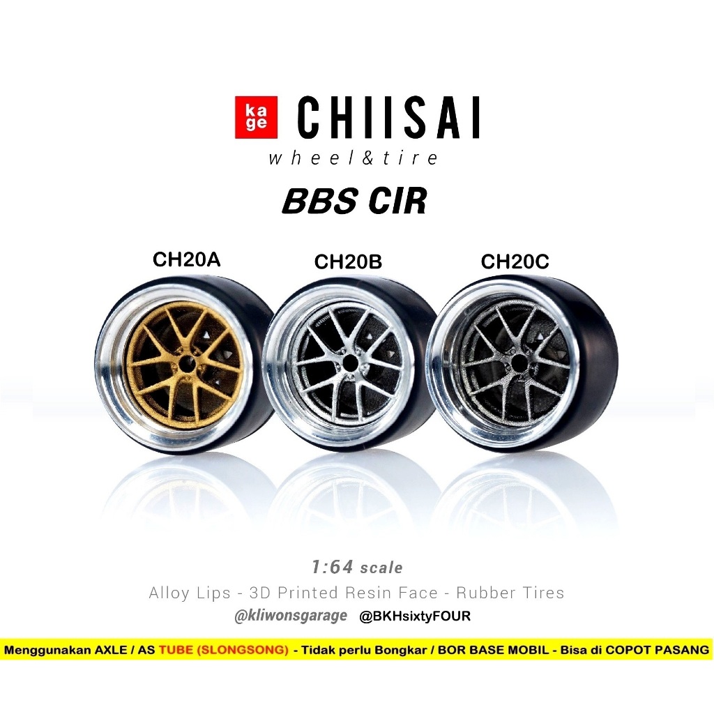 Chiisai KAGE Rubber Tires BBS CIR Model 10mm AXLE TUBE | Shopee Malaysia