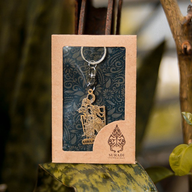 GANTUNGAN Brass Metal Keychain Set Rama Shinta Arjuna Srikandi Kamajaya ...