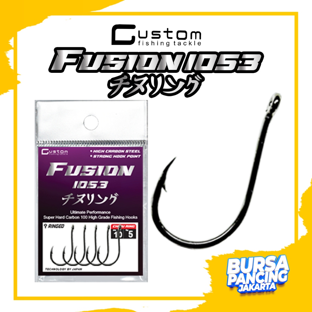 Custom FUSION Chinu 1053 Super Sharp Fishing Hook High Quality Carbon Japan | Shopee Malaysia
