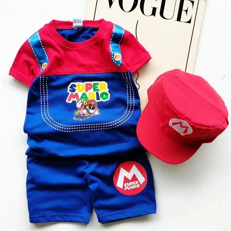 Mario brooch for boys with hat for ages 1-10 years | Shopee Malaysia