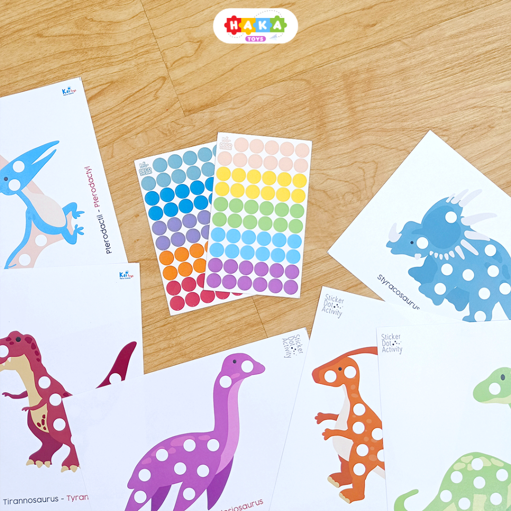 Dot Activity Stickers / Worksheet Sticking Activities Round Stickers ...
