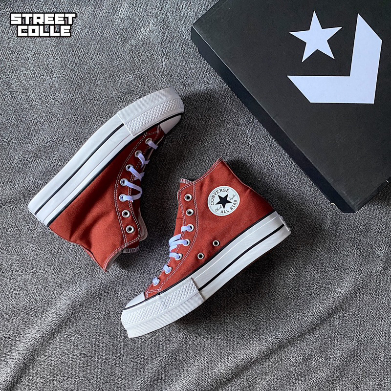 Converse CTAS Lift Hi platform - Ritual Red | Shopee Malaysia