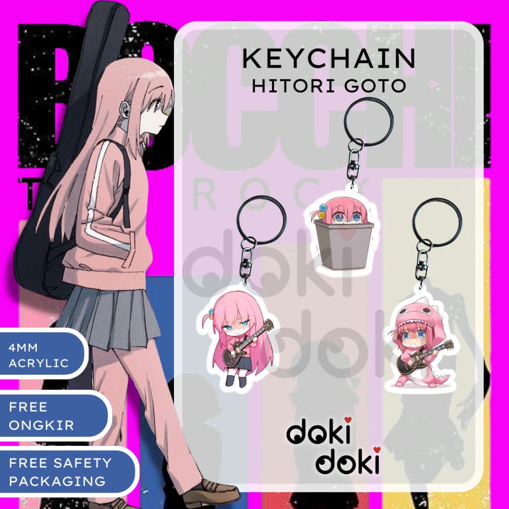 GANTUNGAN Anime HITORI GOTO BOCCHI CHAN BOCCHI THE ROCK KEYCHAIN ...